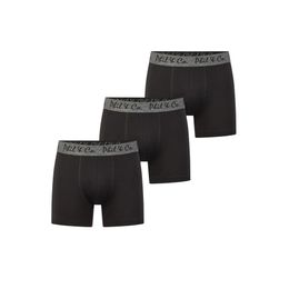 Phil & Co. Berlin Retro Boxer Jersey Core in Black Grey | Gr.: M