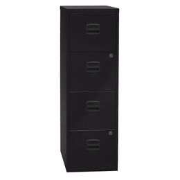Bisley H&auml;ngeregistraturschrank PFA, 4 Sch&uuml;be, schwarz