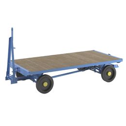 eurokraft pro Schlepperanhänger, Allrad-Achsschemel-Lenkung, Tragfähigkeit 3 t, Ladefläche 2,5 x 1,25 m, lichtblau