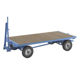 eurokraft pro Schlepperanhänger, Allrad-Achsschemel-Lenkung, Tragfähigkeit 2 t, Ladefläche 2,5 x 1,25 m, lichtblau