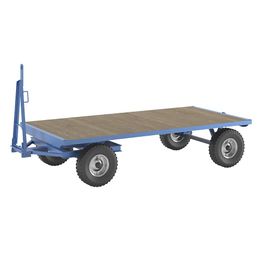 eurokraft pro Schlepperanhänger, Drehschemel-Lenkung, Tragfähigkeit 5 t, Ladefläche 3 x 1,5 m, lichtblau