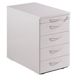 THEA - Standcontainer, Utensilienschub, 4 Materialsch&uuml;be, lichtgrau kaiserkraft