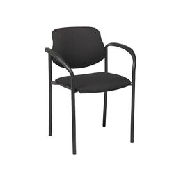 Konferenzstuhl Carsten, stapelbar, VE 4 Stk, schwarz/schwarz kaiserkraft