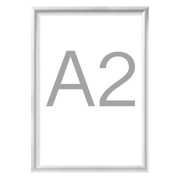 Design-Klapprahmen, Aluminiumprofil, silber eloxiert, VE 2 Stk, DIN A2, HxB 625 x 451 mm kaiserkraft