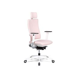 B&uuml;rostuhl Bianca, Synchronmechanik, rosa/wei&szlig;, mit Kopfst&uuml;tze kaiserkraft