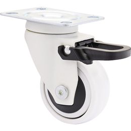 Wagner M&ouml;bel-Lenkrolle 3C-Serie, Radbreite 20 mm, VE 4 Stk, &Oslash; 50 mm, Lenkrolle mit Total-Feststeller