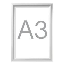 Design-Klapprahmen, Aluminiumprofil, silber eloxiert, VE 2 Stk, DIN A3, HxB 451 x 328 mm kaiserkraft
