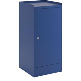 eurokraft basic Werkzeugschrank, mit 1 Schublade, 2 Fachböden, HxBxT 750 x 350 x 350 mm, enzianblau RAL 5010