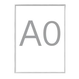 Design-Klapprahmen, Aluminiumprofil, silber eloxiert, VE 2 Stk, DIN A0, HxB 1220 x 872 mm kaiserkraft