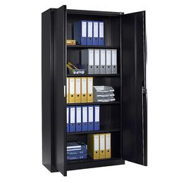 C+P Stahlschrank mit Flügeltüren, HxBxT 1950 x 1000 x 420 mm, schwarzgrau