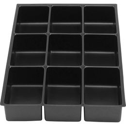Bisley MultiDrawer&trade; Schubladeneinsatz, Format DIN A4, H&ouml;he 48 mm, 9 F&auml;cher