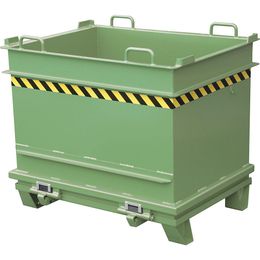 eurokraft pro Klappbodenbeh&auml;lter BC, Volumen 1 m&sup3;, Traglast 2000 kg, resedagr&uuml;n