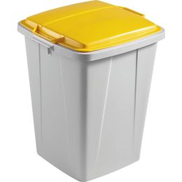 Durable Wertstoffbehälter DURABIN®, Volumen 90 l, HxBxT 610 x 520 x 490 mm, grau/gelb