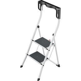 Hailo Klapptritt K75 ComfortLine, Stahl, Tragf&auml;higkeit 150 kg, 2 Stufen, Tritth&ouml;he 470 mm