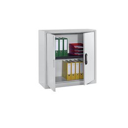 C+P Stahlschrank mit Flügeltüren, HxBxT 1000 x 1000 x 420 mm, lichtgrau