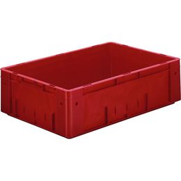 Schwerlast-Euro-Behälter, Polypropylen, Volumen 31 l, LxBxH 600 x 400 x 175 mm, Wände geschlossen, Boden geschlossen, rot, VE 2 Stk kaiserkraft