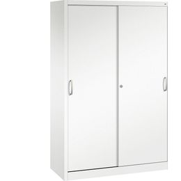 C+P ACURADO Schiebetürenschrank, 4 Fachböden, HxBxT 1950 x 1200 x 500 mm, verkehrsweiß
