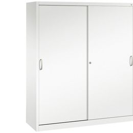 C+P ACURADO Schiebet&uuml;renschrank, 8 Fachb&ouml;den, HxBxT 1950 x 1600 x 500 mm, verkehrswei&szlig;