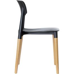 meet Stuhl GLAMWOOD, VE 2 St&uuml;ck, schwarz
