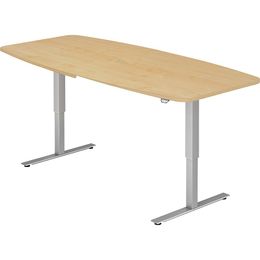 Konferenztisch, BxT 2200 x 1030 mm, elektrisch höhenverstellbar 720 - 1190 mm, Ahorn-Dekor kaiserkraft