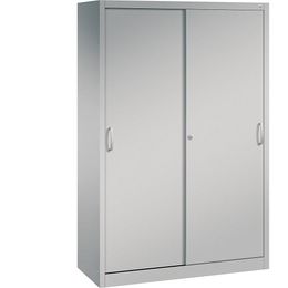 C+P ACURADO Schiebetürenschrank, 4 Fachböden, HxBxT 1950 x 1200 x 500 mm, weißalu