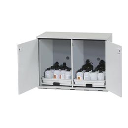 ASECOS Gefahrstoffunterbauschrank f&uuml;r S&auml;uren und Laugen, 2-t&uuml;rig, HxBxT 800 x 1100 x 570 mm, 2 Ausz&uuml;ge