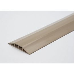 EHA Kabelbr&uuml;cke aus Kunststoff, f&uuml;r Kabel und Schl&auml;uche bis &Oslash; 10 mm, beige, 2 Kammern, L&auml;nge 1,5 m