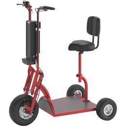 Elektro Transportroller PRO, 800 W, 3 Räder, mit Sitz, rot kaiserkraft