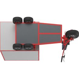 Elektro Transportroller XXL PRO, 5 R&auml;der, mit offener Box, rot kaiserkraft