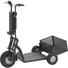 Elektro Transportroller PRO, 800 W, 3 R&auml;der, mit Korb hinten, schwarz kaiserkraft