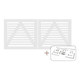 Tokyo Doppeltor inkl. Beschläge, Holz, BxH 2000 x 900 mm, weiß kaiserkraft