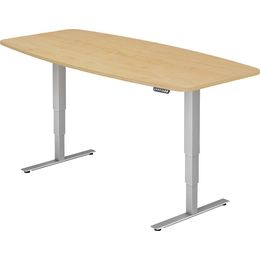Konferenztisch, BxT 2200 x 1030 mm, elektrisch höhenverstellbar 620 - 1270 mm, Ahorn-Dekor kaiserkraft