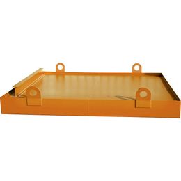 eurokraft pro Auffangwanne für Absetzcontainer, für Absetzcontainer, Auffangvolumen 1036 l, orange