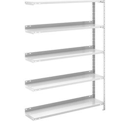 hofe Akten-Schraubregal, lichtgrau RAL 7035, Regalh&ouml;he 1500 mm, Anbauregal, Breite x Tiefe 1000 x 300 mm