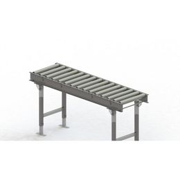 Gura Rollenbahn, Stahlrahmen mit Stahlrollen verzinkt, Bahnbreite 400 mm, Achsabstand 100 mm, L&auml;nge 1,5 m