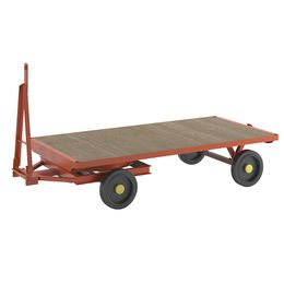 Schlepperanhänger, 2-Rad-Drehschemel-Lenkung, Tragfähigkeit 2 t, Ladefläche 2,5 x 1,25 m, Vollgummireifen kaiserkraft