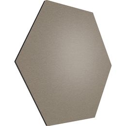 Chameleon Design-Pinnwand sechseckig, Kork, BxH 600 x 600 mm, taupe