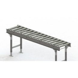 Gura Rollenbahn, Stahlrahmen mit Stahlrollen verzinkt, Bahnbreite 400 mm, Achsabstand 125 mm, L&auml;nge 2 m