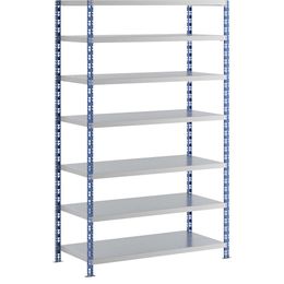 eurokraft basic Großfach-Steckregal, T 700 mm, mit Stahlblechböden, Grundregal, HxB 2522 x 1550 mm