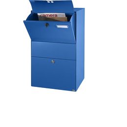 Briefkasten XXL, BxHxT 390 x 650 x 315 mm, signalblau RAL 5005 kaiserkraft