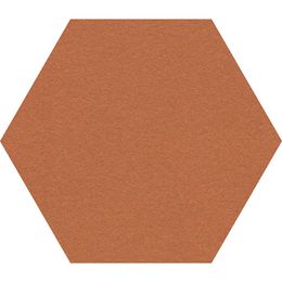 Chameleon Design-Pinnwand sechseckig, Kork, BxH 600 x 600 mm, cognac