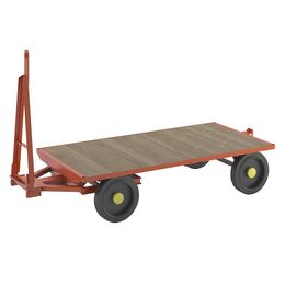 Schlepperanhänger, 2-Rad-Drehschemel-Lenkung, Tragfähigkeit 2 t, Ladefläche 2,0 x 1,0 m, Vollgummireifen kaiserkraft