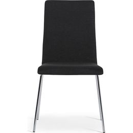Schalenstuhl Alma, stapelbar, VE 4 Stk, schwarz/Chrom kaiserkraft
