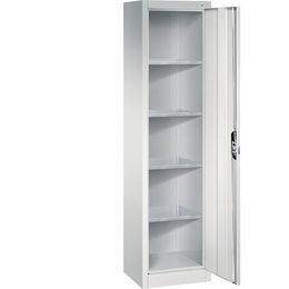 C+P Werkstatt-Fl&uuml;gelt&uuml;rschrank, HxBxT 1950 x 502 x 400 mm, lichtgrau / lichtgrau