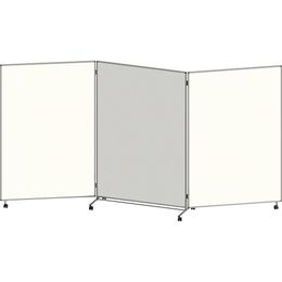 eurokraft basic Pr&auml;sentationswand, faltbar und mobil, HxBxT 1905 x 3640 x 500 mm, wei&szlig;