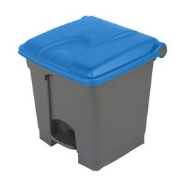 Probbax Treteimer, Volumen 30 l, BxHxT 410 x 435 x 400 mm, grau, Deckel blau