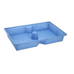 PE-Kleingebinde- und Palettenwanne, LxBxH 1200 x 800 x 185 mm, Auffangvolumen 100 l, ohne Gitterrost kaiserkraft