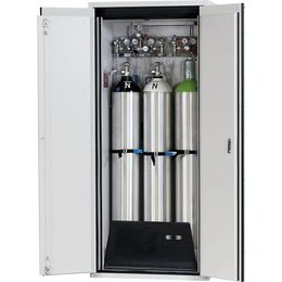 ASECOS Feuerbest&auml;ndiger Druckgasflaschenschrank G90, zur Lagerung in Arbeitsr&auml;umen, f&uuml;r 3 x 50-l-Flaschen