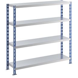 eurokraft basic Großfach-Steckregal, T 400 mm, mit Stahlblechböden, Grundregal, HxB 1508 x 1550 mm