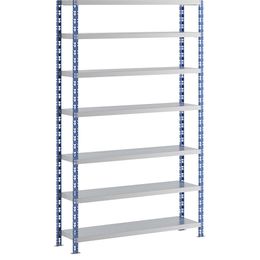 eurokraft basic Großfach-Steckregal, T 400 mm, mit Stahlblechböden, Grundregal, HxB 2522 x 1550 mm